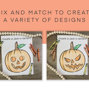 Halloween Printable Activity, Create a Jack-o-lantern Fall Worksheet ...
