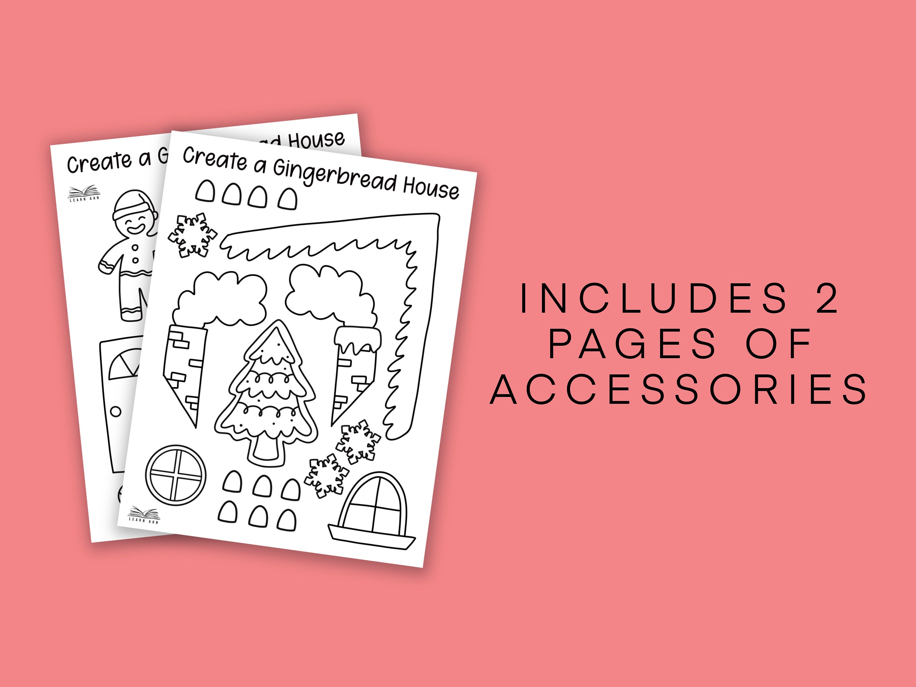 Create a Gingerbread House Activity for Kids, Cut and Paste Christmas ...