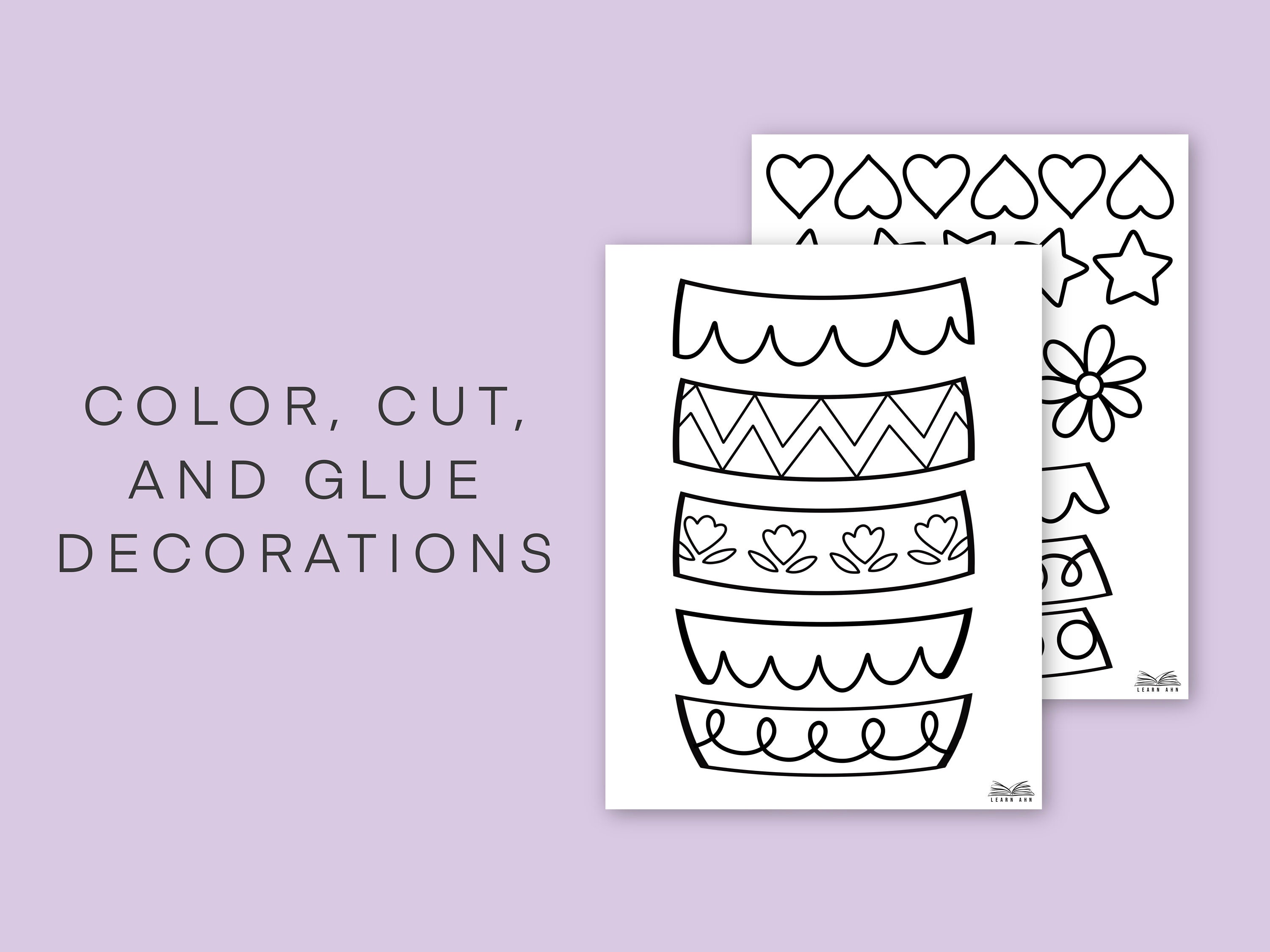 Easter Egg Craft for Kids, Cut and Paste Easter Craft, Printable ...