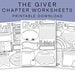 The Giver Novel Study Chapter Worksheets, Chapter Coloring Page ...