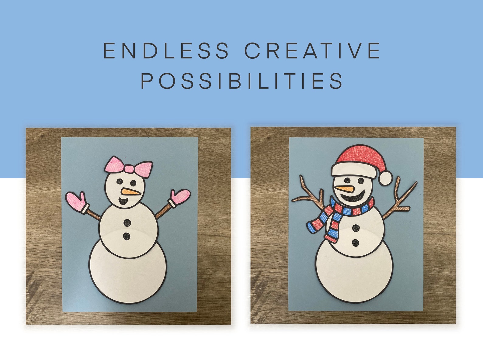 Build a Snowman Activity for Kids, Cut and Paste Winter Craft ...