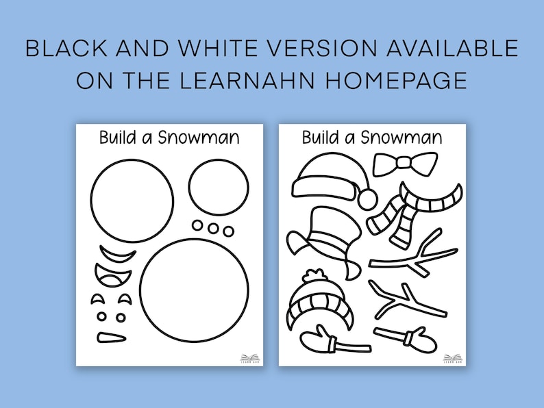 Build a Snowman Activity for Kids, Snowman Dress Up, Paper Doll ...