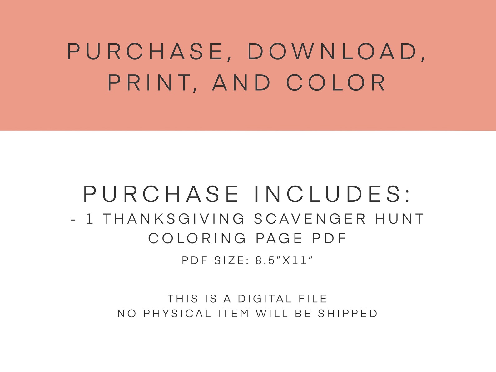Thanksgiving Scavenger Hunt Coloring Page Printable Turkey - Etsy