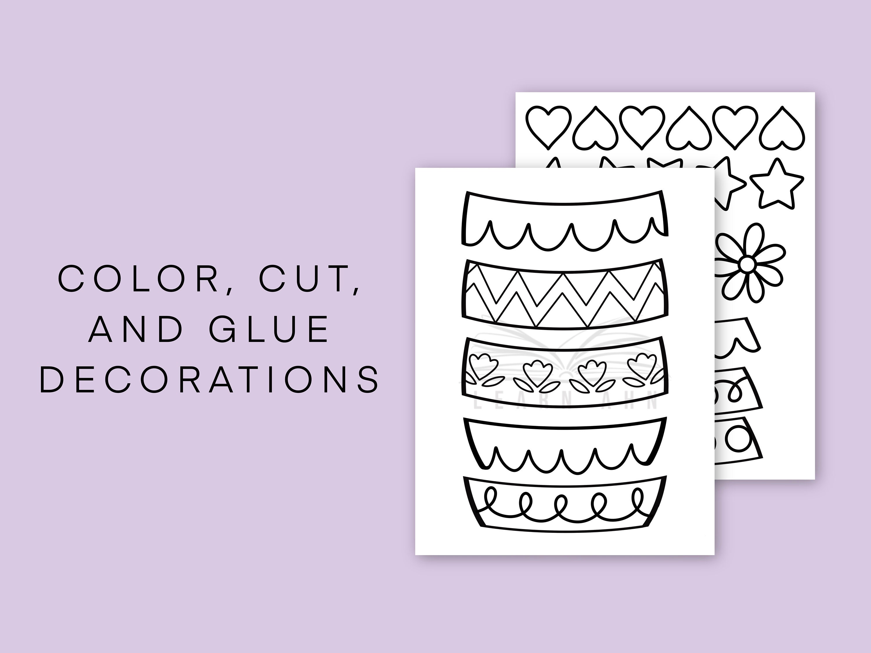 Easter Egg Craft for Kids, Cut and Paste Easter Craft, Printable ...