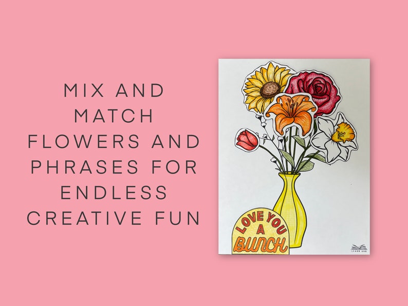Flower Bouquet Mother's Day Craft for Kids, Cut and Paste Mom Craft ...