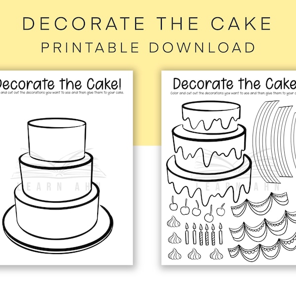Decorate the Cake Activity - Etsy