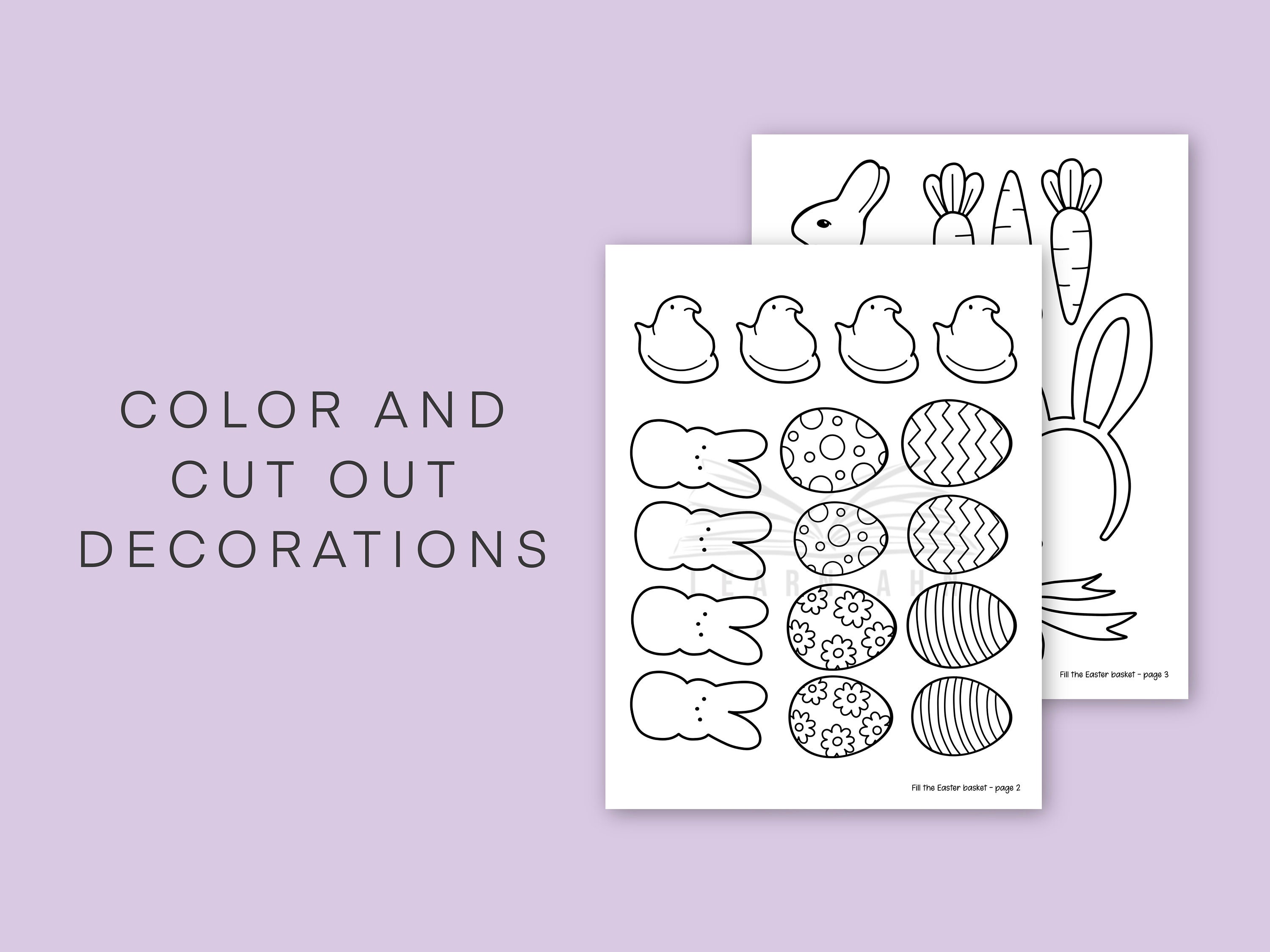 Easter Basket Craft for Kids, Cut and Paste Easter Craft, Printable ...