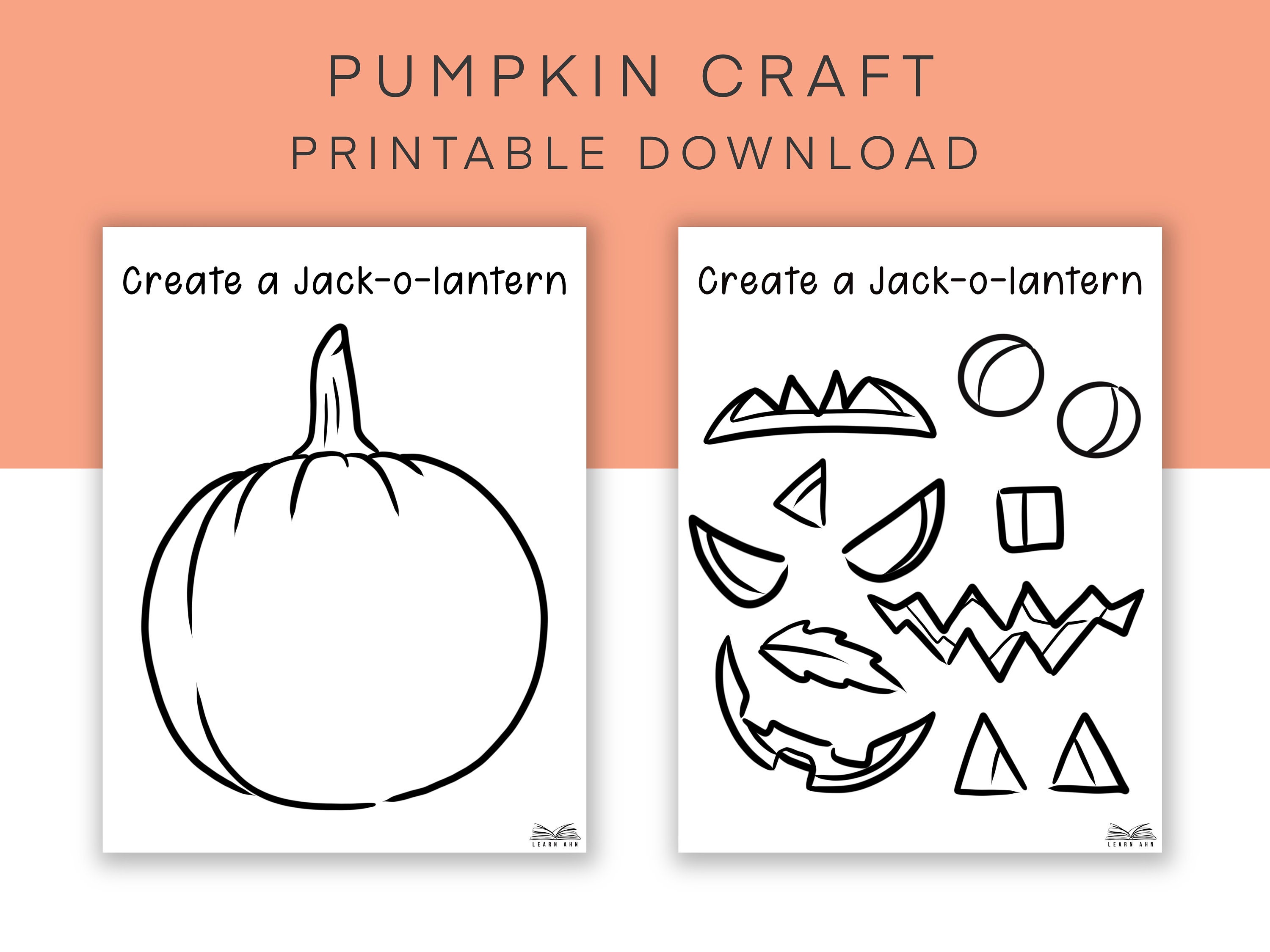 Halloween Printable Activity, Create a Jack-o-lantern Fall Worksheet ...