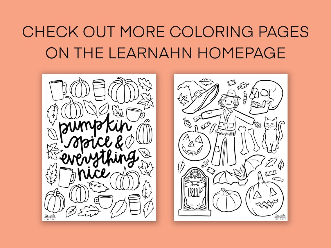 Halloween Printable Coloring Page, Trick or Treat Activity Sheet, Candy ...
