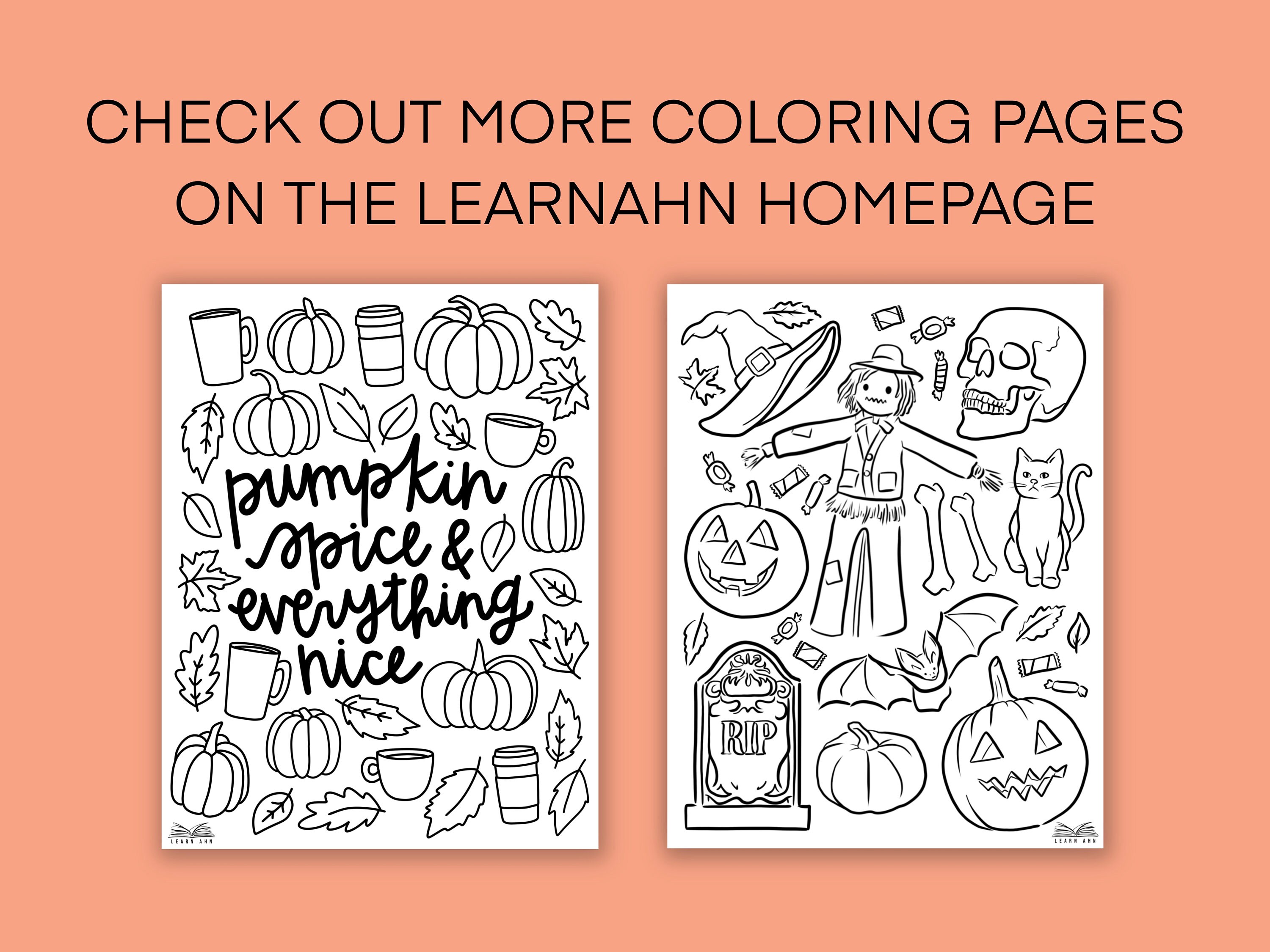 Halloween Printable Coloring Page, Trick or Treat Activity Sheet, Candy ...