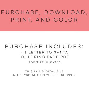 Letter to Santa Printable Coloring Page, Santa Wish List Coloring Sheet ...