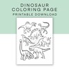Dinosaur Printable Coloring Pages, Set of 10 Jurassic Activity ...