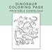 Dinosaur Printable Coloring Pages, Set of 10 Jurassic Activity ...