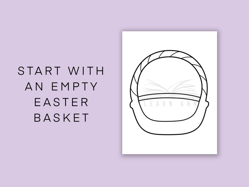 Easter Basket Craft for Kids, Cut and Paste Easter Craft, Printable ...