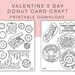 Donut Valentine Card Kit Craft for Kids, Cut and Paste Valentine's Day ...