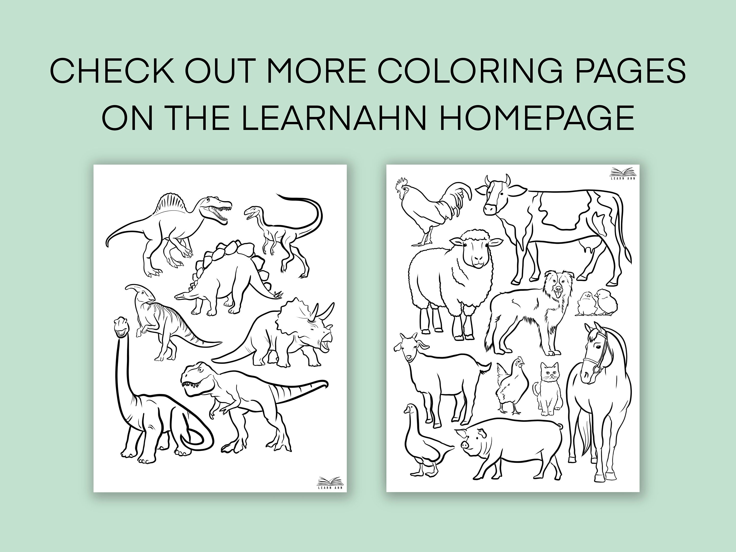 Jungle Animals Printable Coloring Page African Safari Animals - Etsy ...