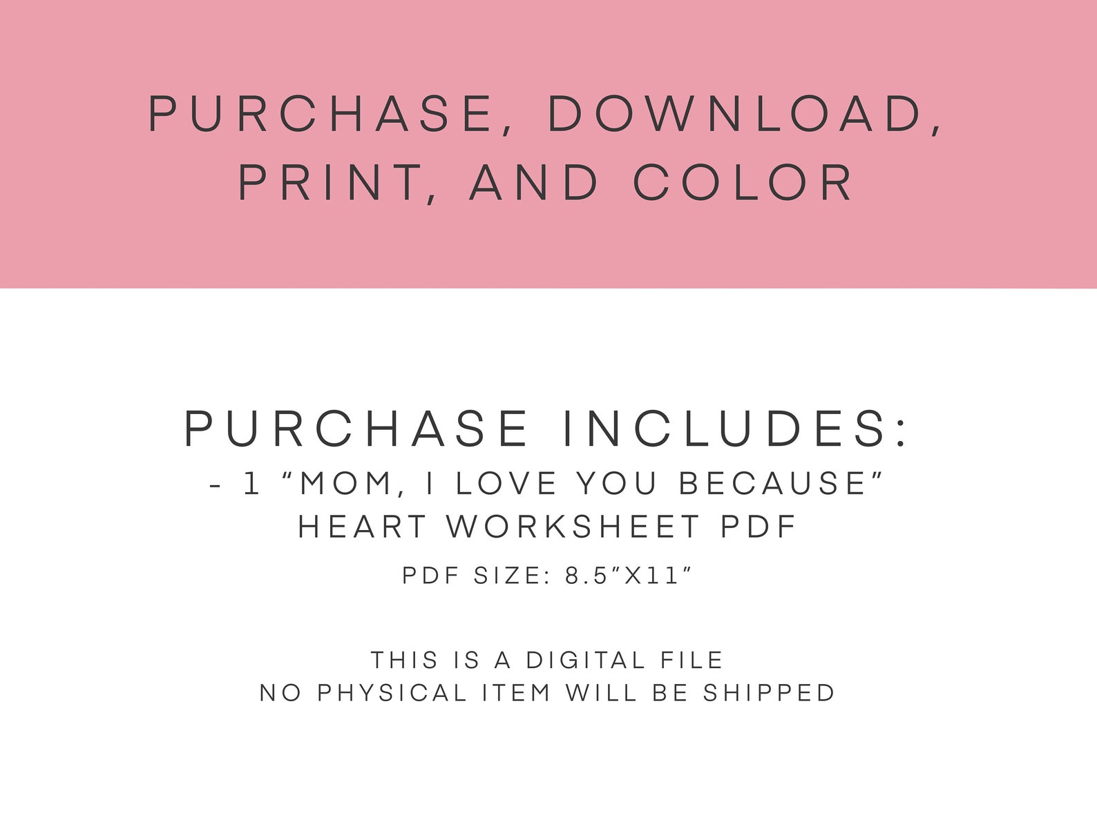 Why I Love Mom Worksheet, "i Love You Because..." Printable Worksheet ...