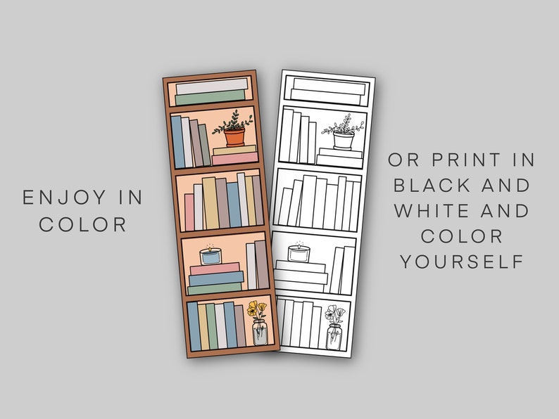 Printable Bookshelf Bookmark, Reading Log, Reading Tracker, Reading ...