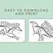 Dinosaur Printable Coloring Pages, Set of 10 Jurassic Activity ...