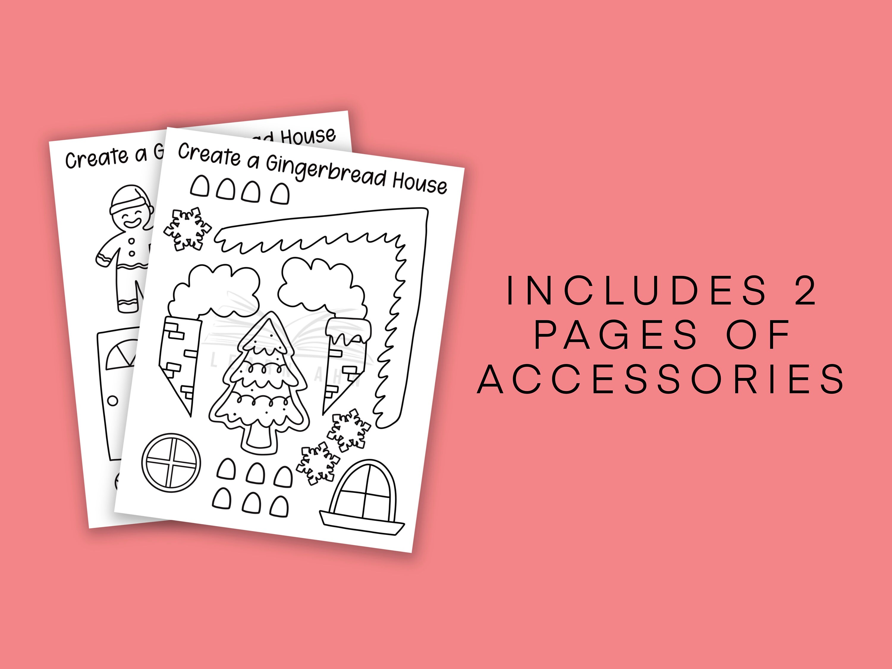 Create a Gingerbread House Activity for Kids, Cut and Paste Christmas ...