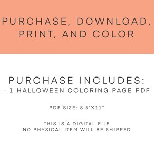 Halloween Coloring Page Printable, Spooky Activity Sheet, Fall ...