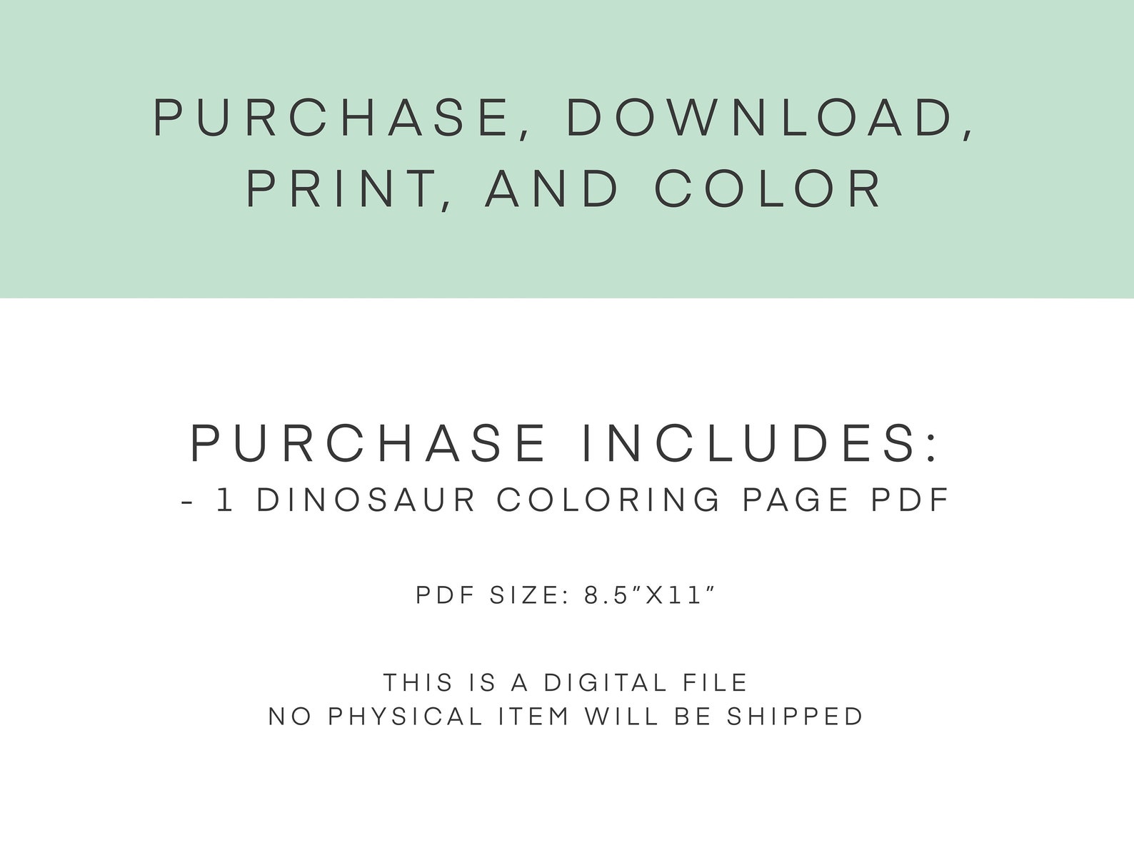 Dinosaur Printable Coloring Page, Dinosaur Birthday Party Activity ...