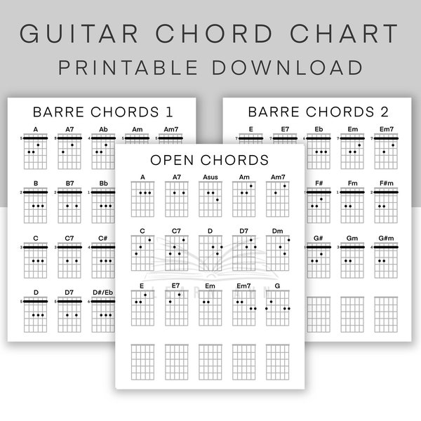 Chord Guitar Chart Pdf - Etsy