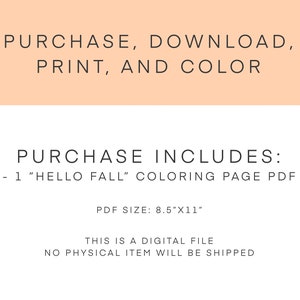 Fall Printable Coloring Page, Autumn Leaves Activity Sheet, Harvest ...
