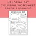 Memorial Day Worksheet, Memorial Day Fill in the Blank Fact Sheet ...