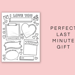 Valentine's Day Printable Worksheet, "i Love You" Fill in the Blank ...