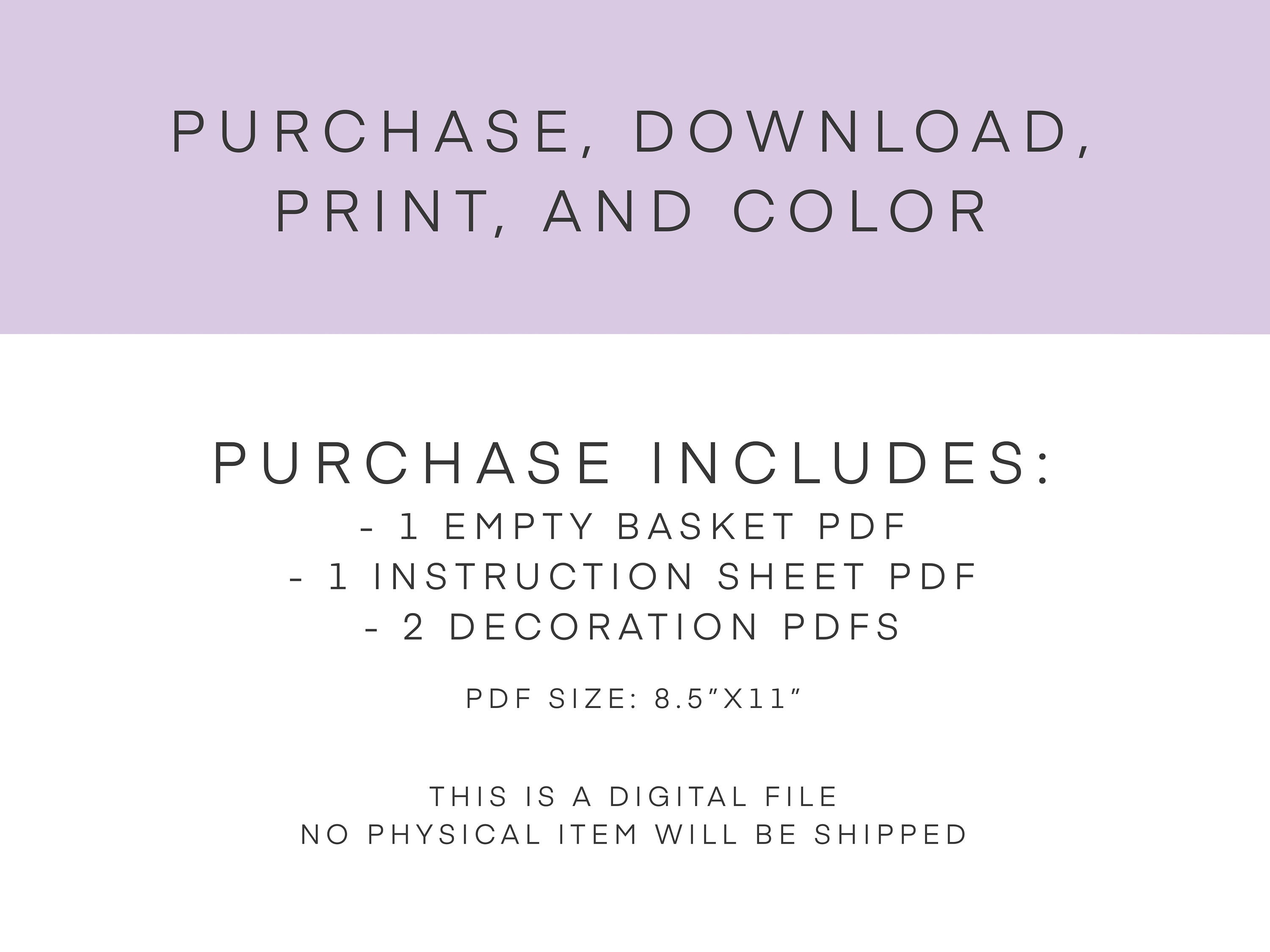 Easter Basket Craft for Kids, Cut and Paste Easter Craft, Printable ...