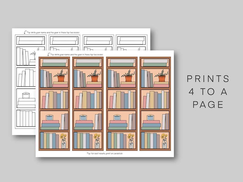 Printable Bookshelf Bookmark, Reading Log, Reading Tracker, Reading ...