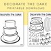 Decorate the Cake Activity for Kids Cut and Paste Craft - Etsy