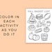 Fall Bucket List Printable Coloring Page, Autumn Activity Sheet ...