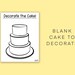 Decorate the Cake Activity for Kids, Cut and Paste Craft, Printable ...