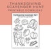 Thanksgiving Scavenger Hunt Coloring Page Printable Turkey - Etsy