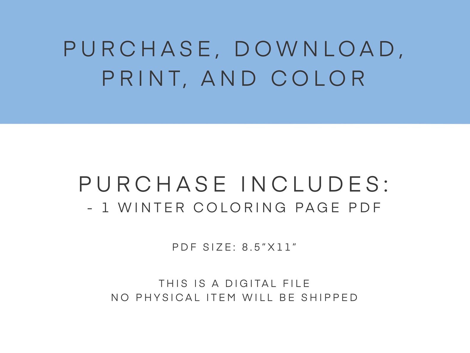 Winter Printable Coloring Page, Snow Activity Sheet, Seasons Worksheet ...