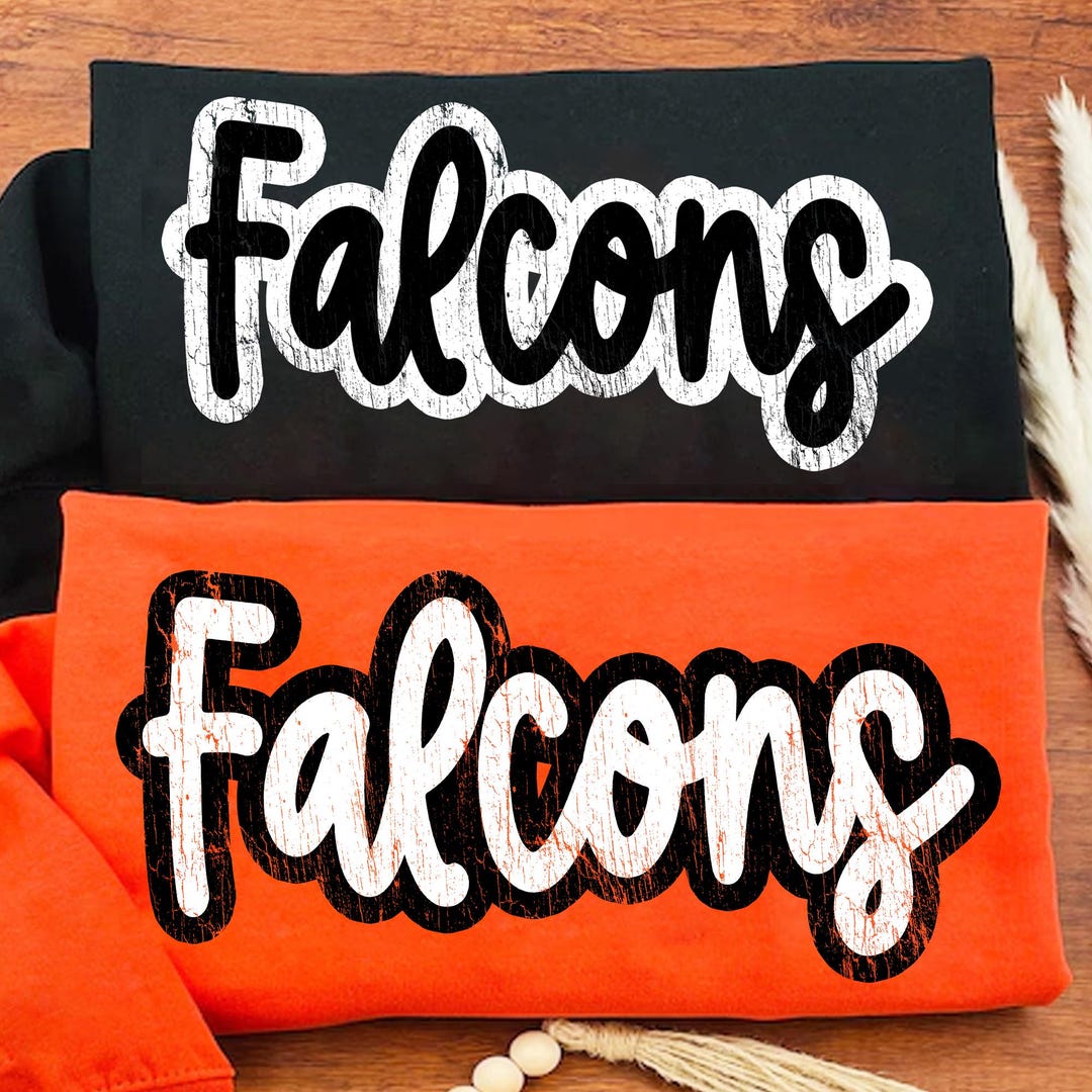Falcons Png, Distressed Textures Falcons Mascot PNG, Falcons Shirt ...
