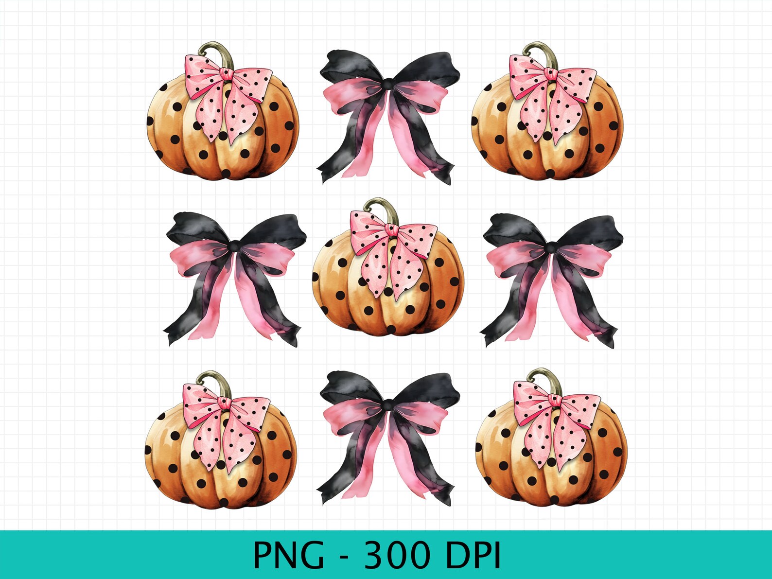 Halloween Pumpkin PNG, Spooky Season Png, Pink Bows Png, Coquette ...