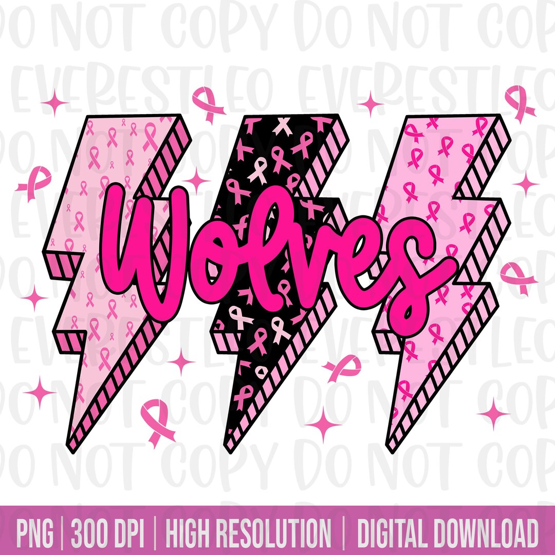 Pink Out Wolves Png, Breast Cancer Png, Breast Cancer Awareness, Pink ...
