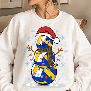Volleyball Snowman PNG Digital Download, Winter Sports Holiday Clipart ...