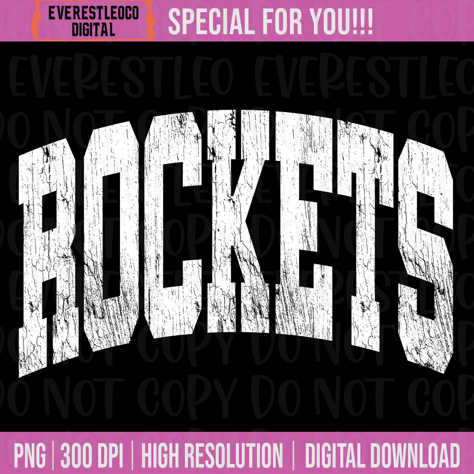 Rockets Png, Rockets Retro Typography Distressed School Spirit PNG ...