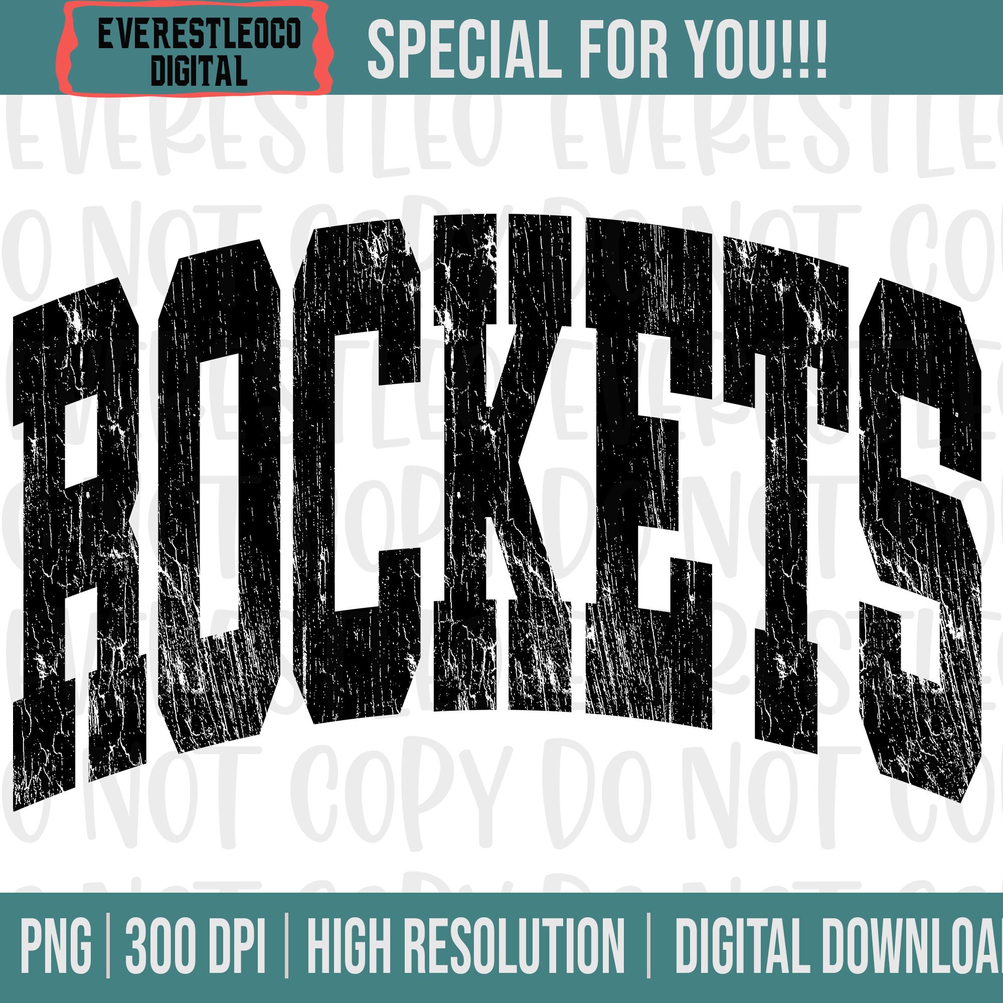Rockets Png, Rockets Retro Typography Distressed School Spirit PNG ...