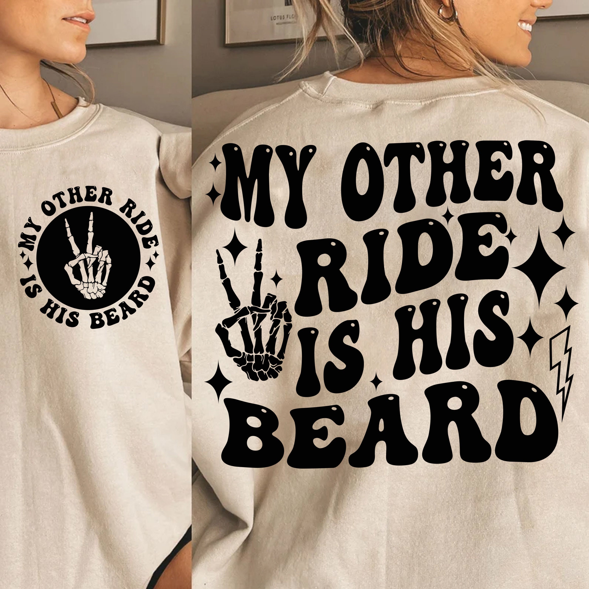 My Other Ride is His Beard Png, Adult Humor, Funny Quote Png, Sarcasm ...
