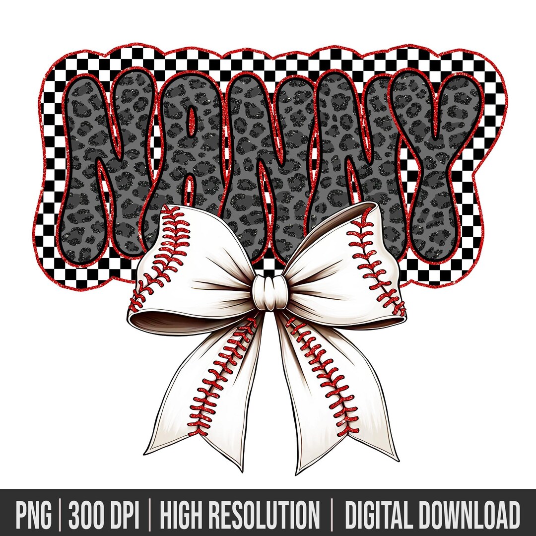Baseball Nanny PNG, Gameday, Glitter, PNG, Team Spirit, Game Day ...