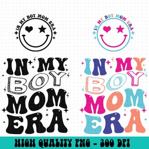 In My Boy Mom Era PNG Bundle Clip Art Instant Download, Boy Mom Shirt ...