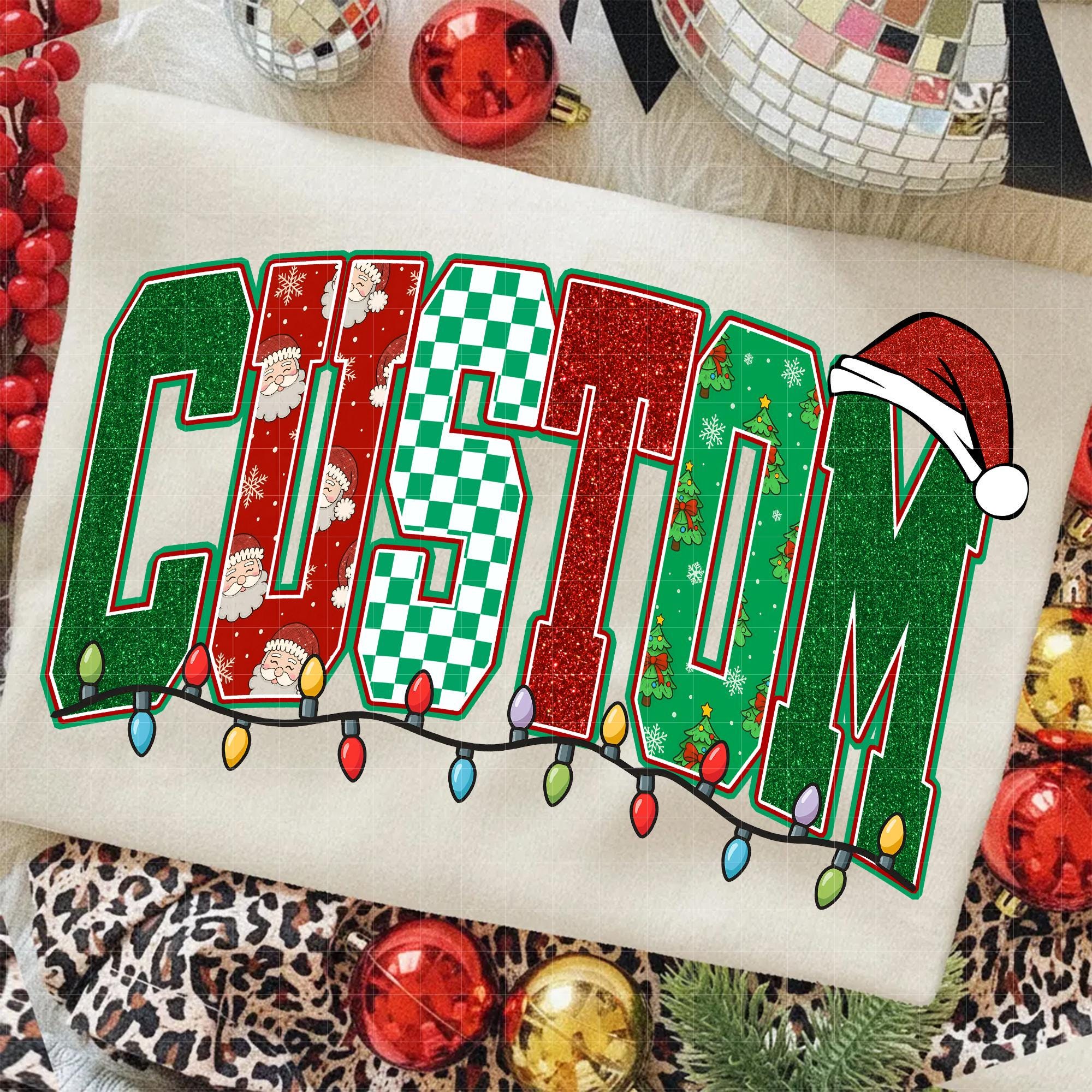 Custom Mascot Christmas PNG, Personalized Team Sublimation Design, Red ...