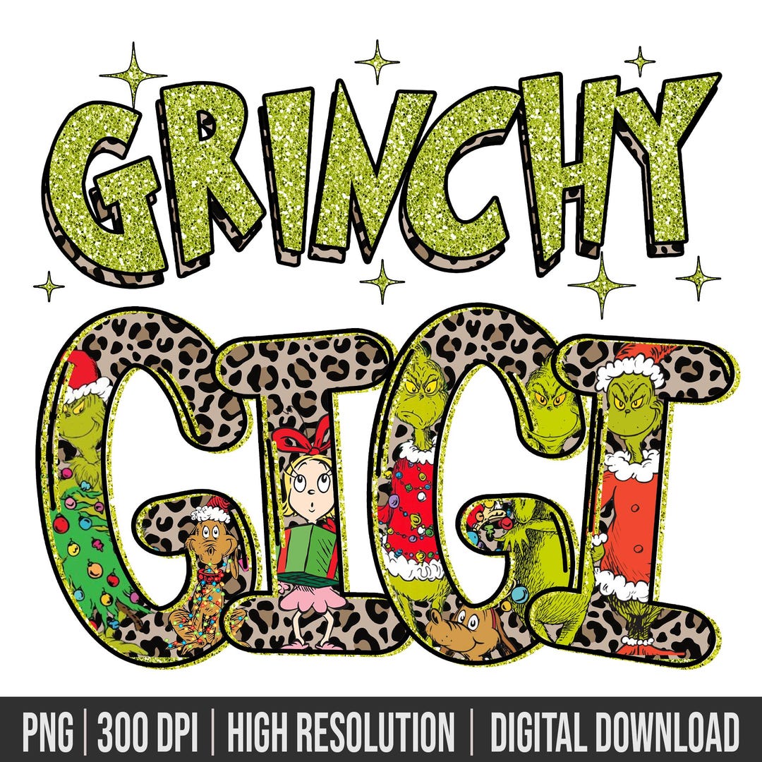 Grinchy GIGI Png, Retro Gigi Christmas Png, Christmas Png, Mama Shirt ...
