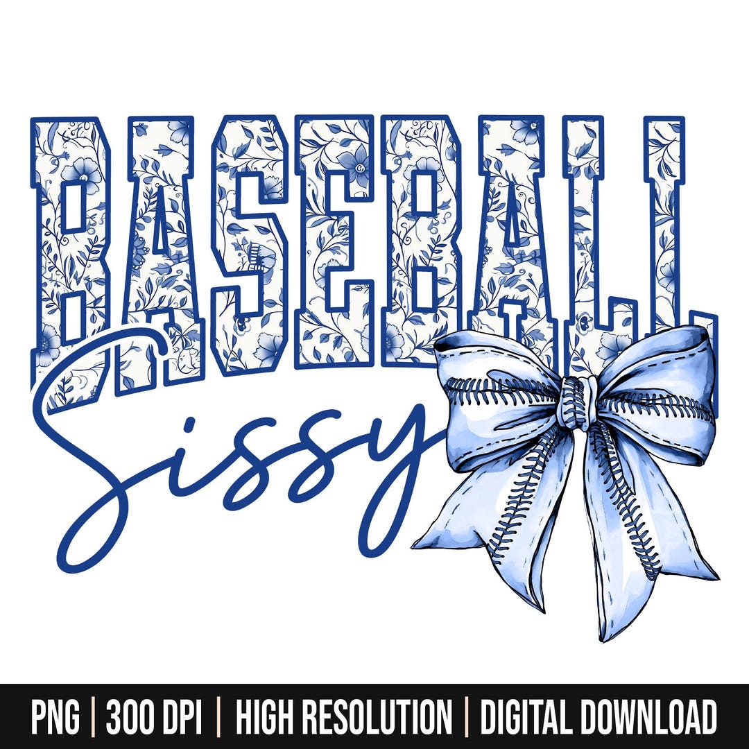 Baseball Sissy Floral Toile Blue Water Color Coquette Bow Clip Art Printable, Coquette Bow ...