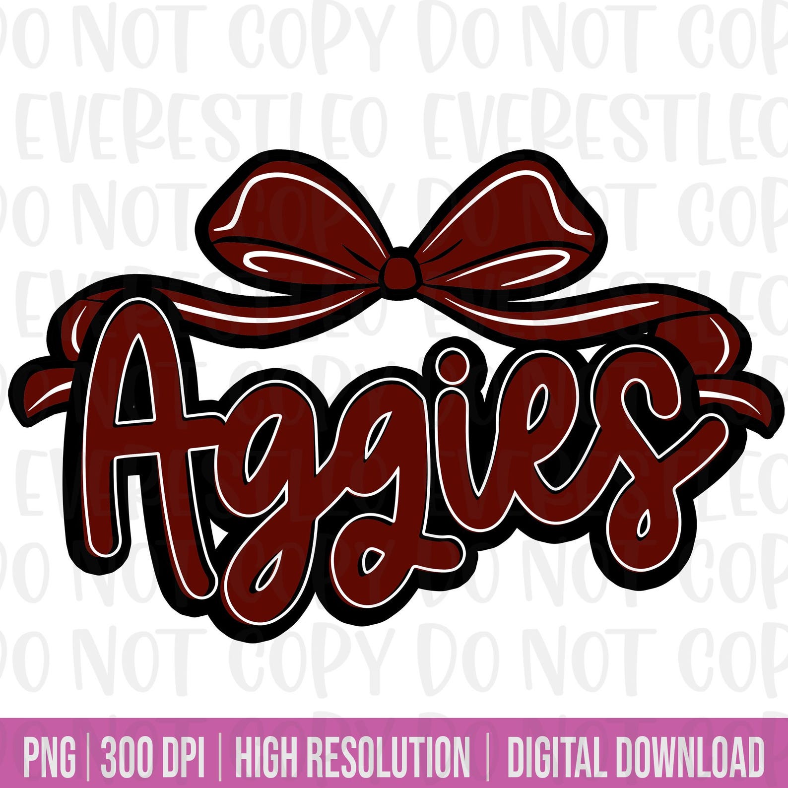 Aggies Png, Aggies Mascot Coquette Bow, Team PNG, School, Mascot Team ...